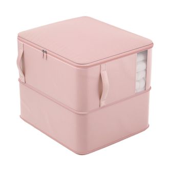 Generico Aufbewahrungstasche f&uuml;r Bettw&auml;sche: Rei&szlig;verschluss mit gro&szlig;em Fassungsverm&ouml;gen, Kompressionssack f&uuml;r Bettdecken, stapelbarer W&auml;schebeh&auml;lter, Beh&auml;lter 