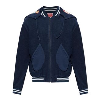 Kenzo Homme, Sweatshirts et sweats &agrave; capuche, Bleu, Taille: L Sweat &agrave; capuche avec des patchs color&eacute;s sur la capuche