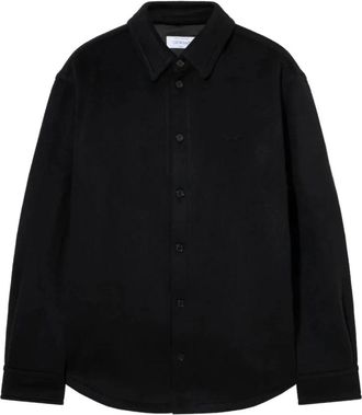 Off-white Homme, Chemises, Noir, Taille: M Quote Military Cashmere Overshirt