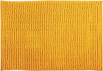 MSV Badteppich Badvorleger Duschvorleger Chenille Hochflor Badematte 40x60 cm - Safran