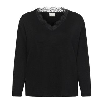 Kaffe V-Ausschnitt Strickware - - Knitwear - Damen - Schwarzk - S