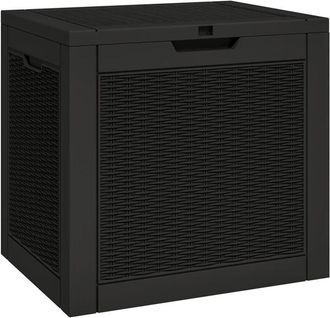 vidaXL Gartenbox Schwarz 55,5x43x53 cm Polypropylen Vidaxl