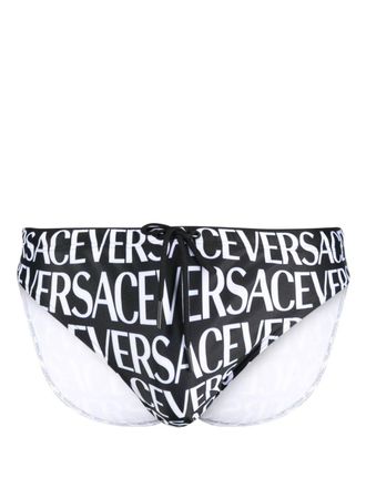 Versace Badeshorts mit Kordelzug - Schwarz
