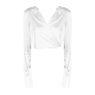 Patrizia Pepe Chemise &agrave; col - Femme - Blouses et Chemises - Blanc - Taille: 38 FR