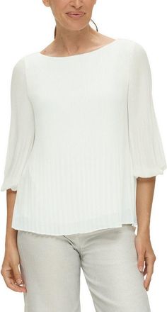 s.Oliver Black Label Klassische Bluse mit Plisseefalten