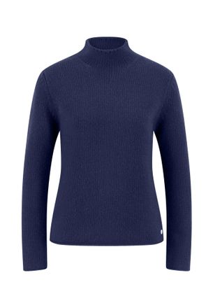 Fynch-Hatton Feinstrickpullover aus Reiner Wolle mit Stehkragen Aura Blue/XL