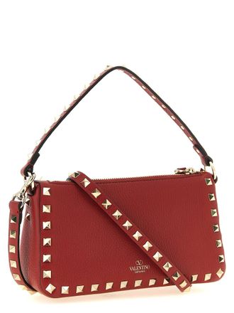 Valentino Garavani Rockstud Shoulder Bag - Red