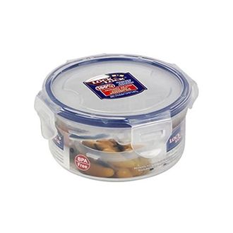 LocknLock Lock & Lock HPL932 Round Storage Container - Clear/Blue, 300 ml