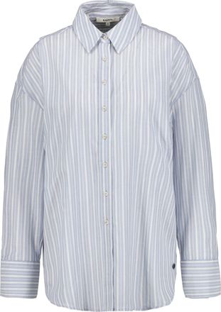 Garcia Garcia Damen Shirt Long Sleeve Bluse, Blue Grey, XL