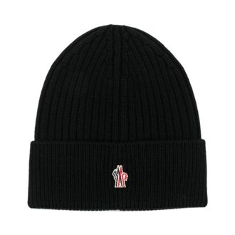 Moncler Gerippte Strickm&uuml;tze - - Accessories - Herren - Schwarzk - ONE SIZE