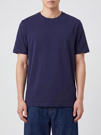 Thom Krom T-shirt long en coton &agrave; col rond avec logo contrastant
