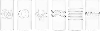 Ichendorf Set mit 6 Longdrinks, Kollektion Deco, 40 cl, Borosilikatglas, handgefertigt