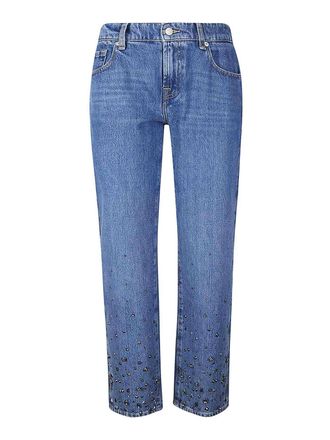 7 For All Mankind Straight Leg Jeans - Blau