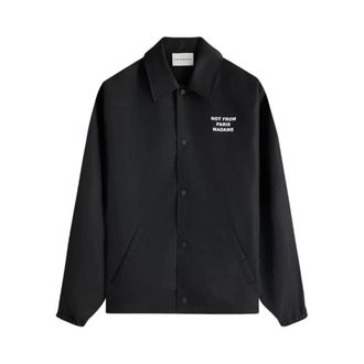 Drôle de Monsieur Homme, Vestes, Noir, Taille: S Veste en nylon déperlant avec slogan imprimé