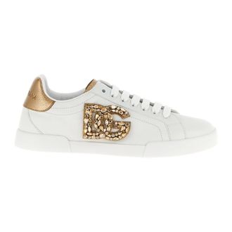 Dolce & Gabbana Femme, Chaussures, Blanc, Taille: 39 1/2 EU Baskets Portofino