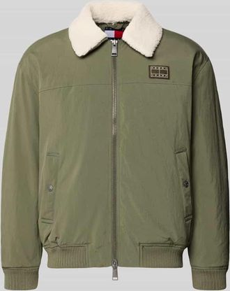 Tommy Jeans Regular Fit Bomberjacke mit abnehmbarem Teddy-Kragen