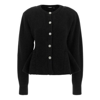 Rotate Cardigan mit Sch&ouml;&szlig;chen - - Knitwear - Damen - Schwarzk - XS