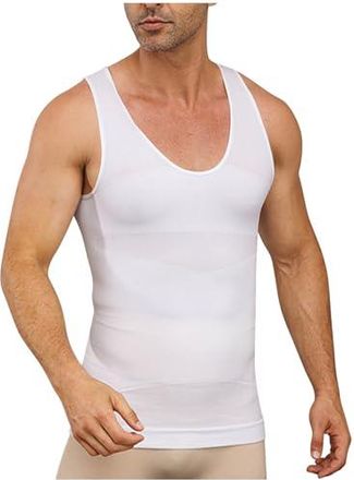 Generic D&eacute;bardeur extensible classique pour homme - Uni - Polyvalent - Col rond - Coupe ajust&eacute;e - Respirant - Sans manches - Pour entra&icirc;nement en plein air, B