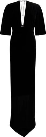 Roberto Cavalli robe longue drapée - Noir