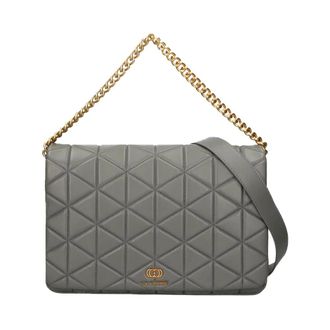 La Carrie Graue Leder Umh&auml;ngetasche - - Bags - Damen - Grau - ONE SIZE