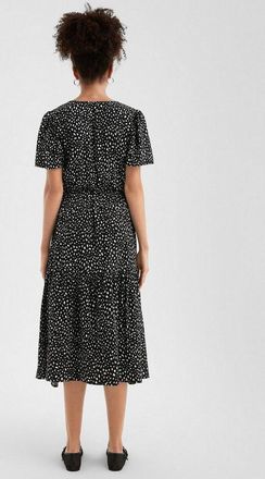 QS by s.Oliver Midikleid Kleid Viskosekleid mit All-over-Print