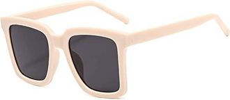 Generic Monture carrée hommes et femmes lunettes de soleil de tir de rue vacances en plein air pare-soleil plage (couleur : C, taille : moyen) 2026, C, Taille