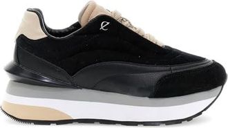 Caf&egrave;noir Chaussures De Course en Velours Et Cuir, pour Femme, Couleur Noir, Taille 36