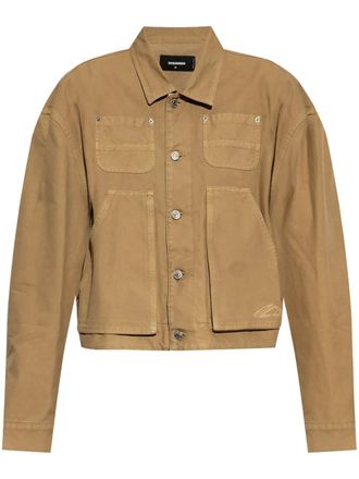 Dsquared2 veste boutonnée à col contrastant - Tons neutres