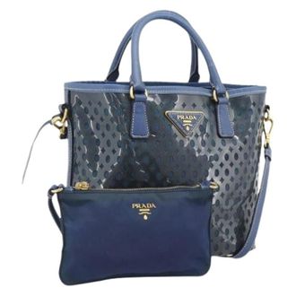 Prada Pre-owned Vintage Tote Bag - - Pre-owned - Damen - Blau - ONE SIZE