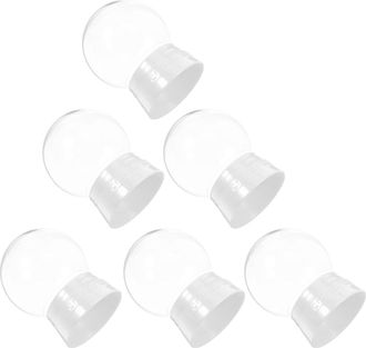 BESPORTBLE 6 St&uuml;ck Selbstgemacht Schneekugel 270 ml Transparente Kunststoff Kugeln Wei&szlig; f&uuml;r Weihnachtsdekoration Bastelprojekte