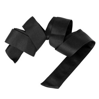 Maya Womens Sash Belt Ladies Satin Sash Waist Tie Ribbon Bow Accessory for Bridesmaids Bridal Wedding Prom Evening Occasion, Noir S-M