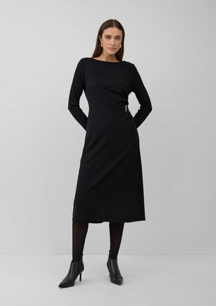s.Oliver Midikleid Kleid Festliches Midi-Kleid aus Interlock-Jersey mit Brosche