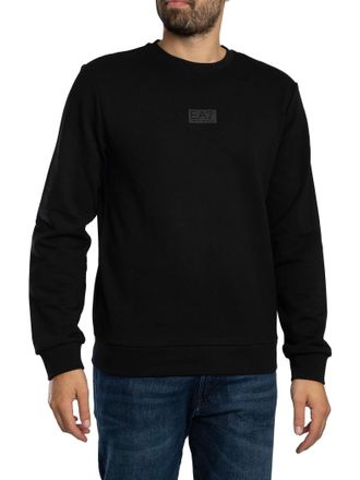 Emporio Armani Sweatshirt Mit Back Box Logo, Schwarz