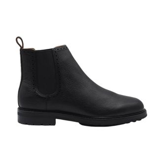 Ralph Lauren Schwarze Leder-Stiefeletten - - Shoes - Herren - Schwarzk - 42 EU