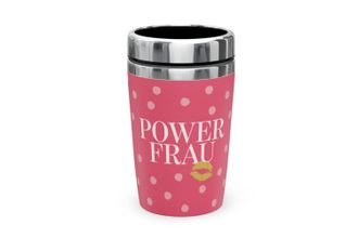 La Vida Edelstahl Thermo Becher to go 240 ml Powerfrau 13,5x8,4cm