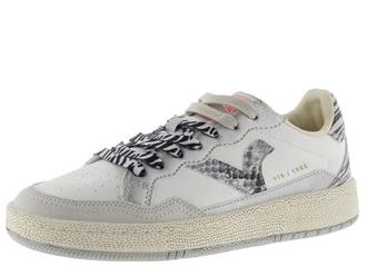 Victoria 1985 Basket Smash Cuir & Pi&egrave;ces M&eacute;tallis&eacute;es & Imprim&eacute; Animal & Logo R&eacute;tro 8806109 pour Femme Gris 40