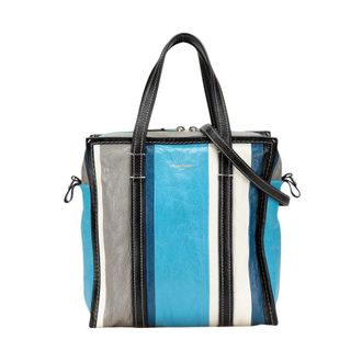 Balenciaga Pre-owned Cabas XS Sac &agrave; main en cuir - Femme - Pre-owned - Bleu - Taille: ONE Size