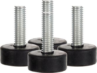 Hemobllo Gummif&uuml;&szlig;e M&ouml;belnivellierer Verstellbar 4 St&uuml;ck Sto&szlig;d&auml;mpfend rutschfest mit M8 Schrauben f&uuml;r Tische Maschinen und Chassis zum Schutz von B&ouml;den und Ger&auml;