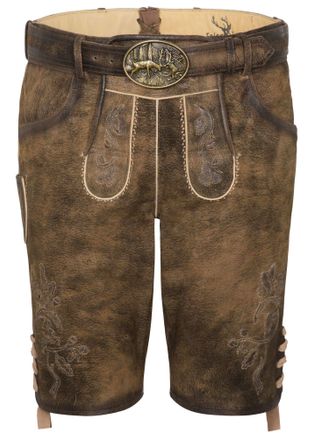 Spieth & Wensky Herren Trachten Lederhose, Havel (311589-0256), Größe:56, Farbe:Tabak/St 238 Holz (5803)