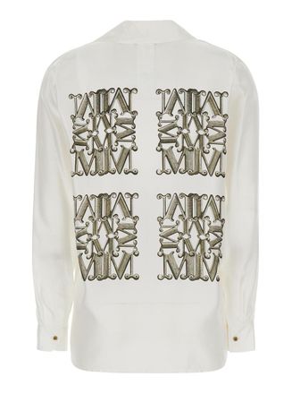 Max Mara Womens Shirt White Silk Blouses