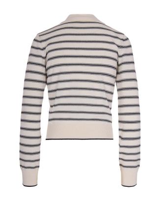 A.P.C. Womens Cardigan Ecru-Black Cotton Cardigans Ecru/black Sweater