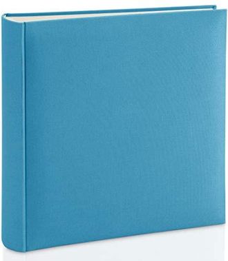 Hama Fotoalbum mit Stoffeinband 30x30 cm (Jumbo Fotobuch mit 100 weißen Seiten, Photoalbum mit Pergamin-Trennblättern, Album zum Selbstgestalten und Einkle