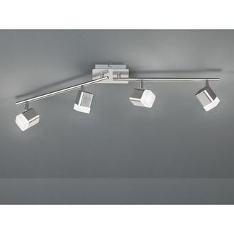 Reality led Deckenstrahler roubaix 4-flammig Silber matt, Breite 78cm