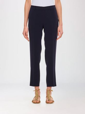 Alberto Biani Slim Fit Cr&ecirc;pe-Chino-Hose mit seitlichem Rei&szlig;verschluss