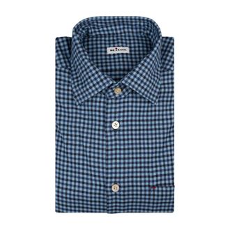 Kiton Homme, Chemises, Bleu, Taille: 4XL Nerano Shirt