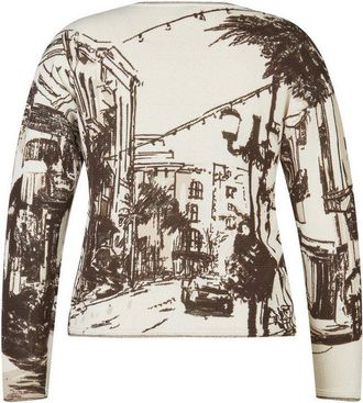 Rabe Strickpullover mit All-Over Print