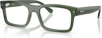 Ray-Ban Rb5435 Optics Transparent Gr&uuml;n Fassung Klar Glas Polarisiert 56-19