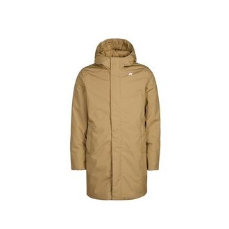 K-Way Parka droite en coton m&eacute;lang&eacute;