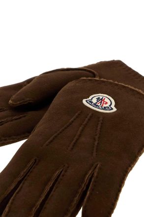 Moncler Shearling Gloves - Brown