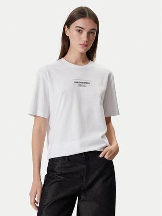Karl Lagerfeld T-Shirt A4W17003 Weiß Relaxed Fit